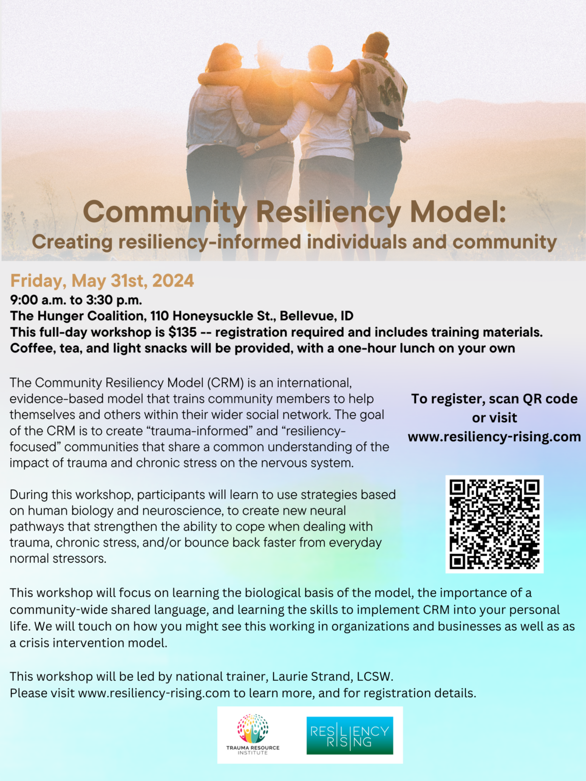 Friday, May 31st - The Community Resiliency Model - Resiliency Rising